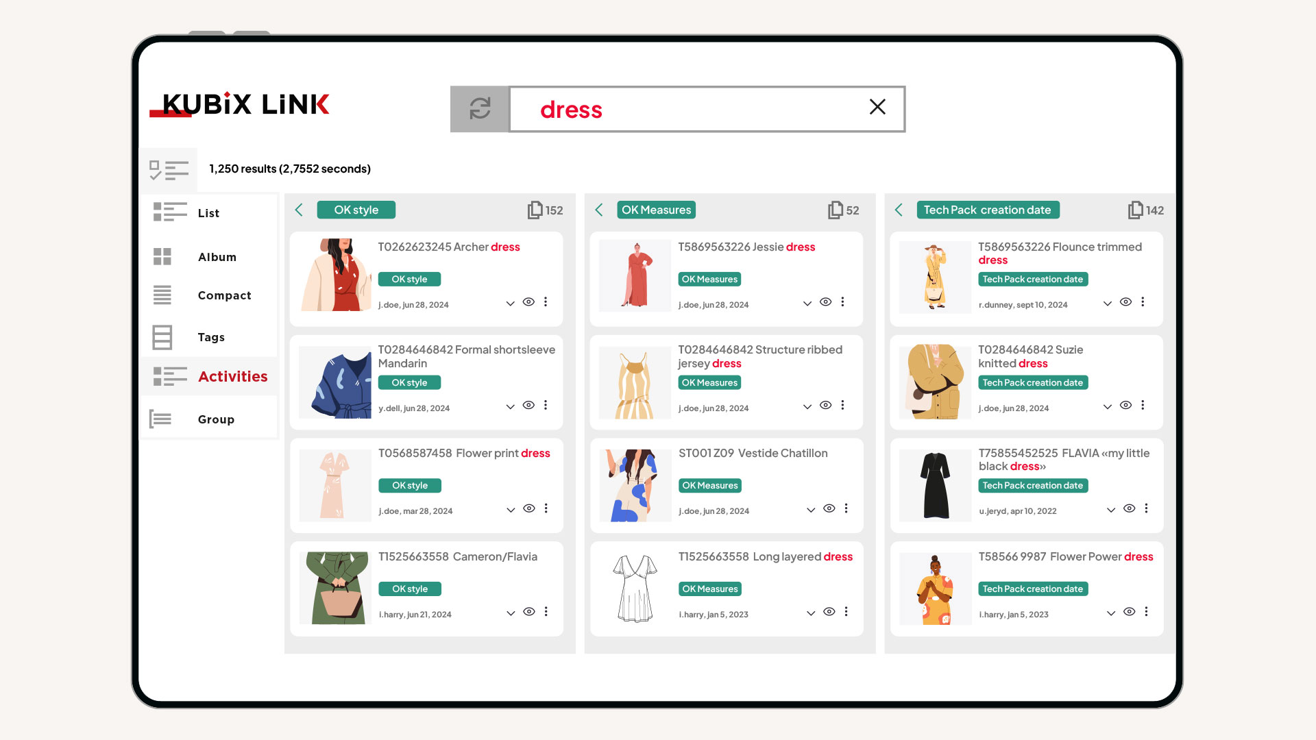 Kubix Link PLM | Cloud-Based Fashion PLM Software for Collection ...
